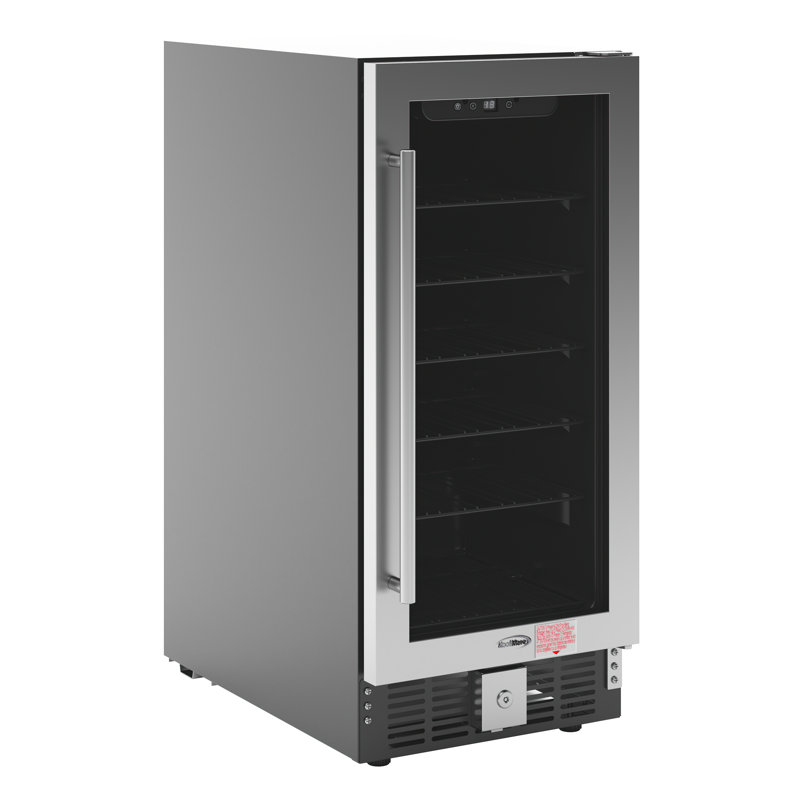 Koolmore 3 Cu Ft Mini Fridge With Glass Door In Black Without Freezer